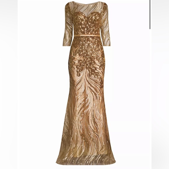 Basix | Dresses | Basix Metallic Gown | Poshmark